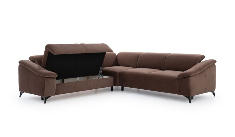Narożnik czekolada duży rozkładany PORTIMAO 2 » Meble Arkadius