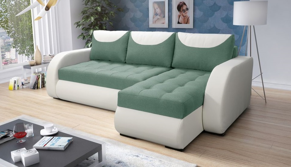 Kanapy do salonu narożne z funkcją spania LORDES » Meble Arkadius