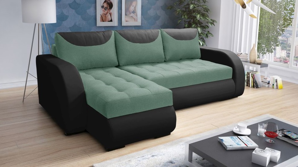 Kanapy do salonu narożne z funkcją spania LORDES » Meble Arkadius